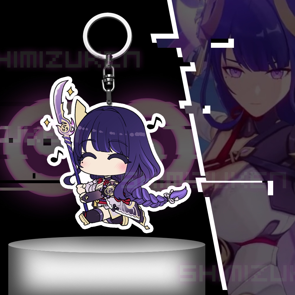 Jual Gantungan Kunci Anime Genshin Impact Raiden Shogun - Ganci Akrilik ...