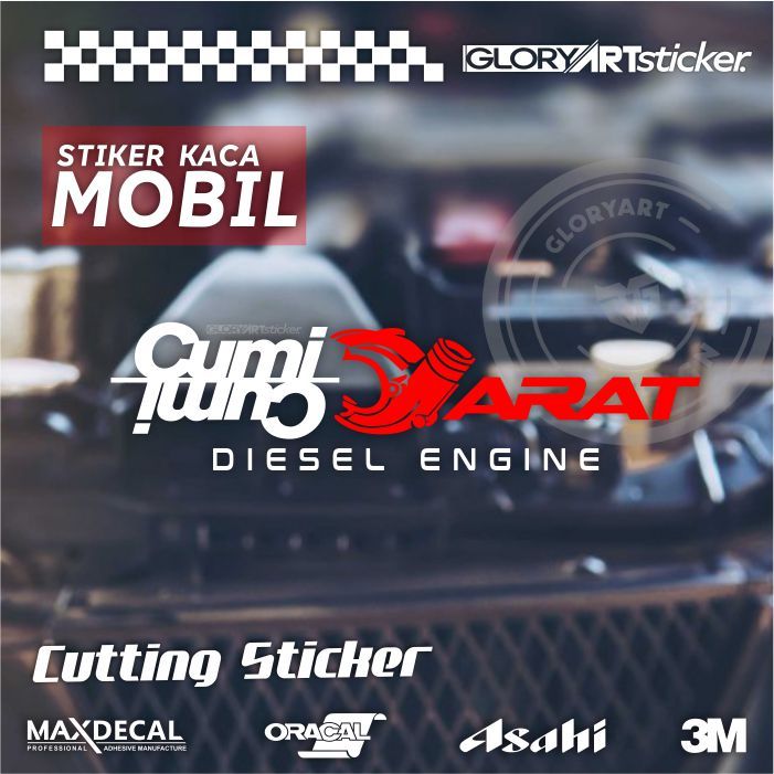 Jual Stiker Kaca Mobil Cutting Sticker Cumi Darat Reflektif | Shopee ...
