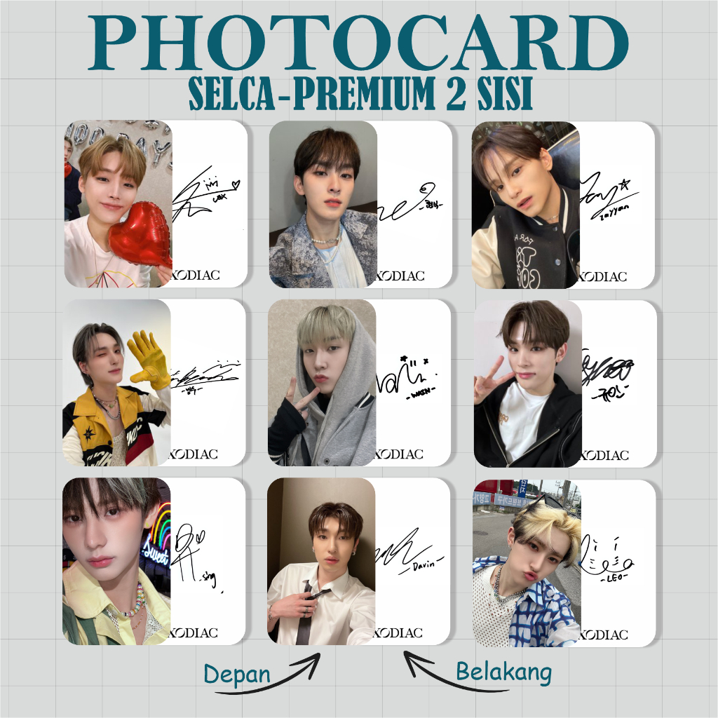 Jual [2 SISI] PHOTOCARD PC XODIAC SELCA PREMIUM SET ISI 25 PCS - PC LEX HYUNSIK ZAYYAN BOEMSOO ...