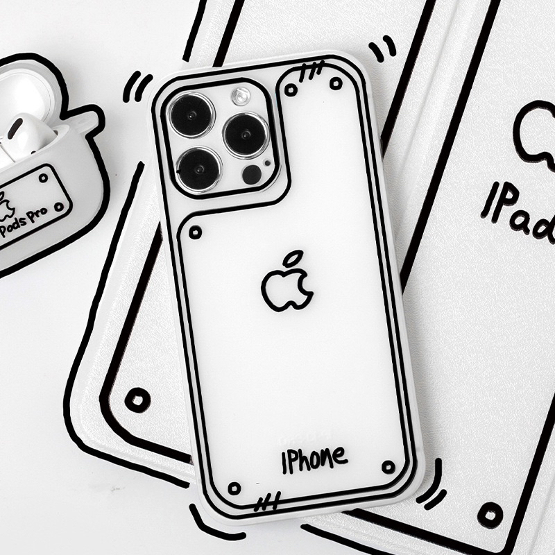 Jual Doodles Iphone Case 16 15 14 13 12 11 7 8 7plus X Xr Xsmax 11 ...