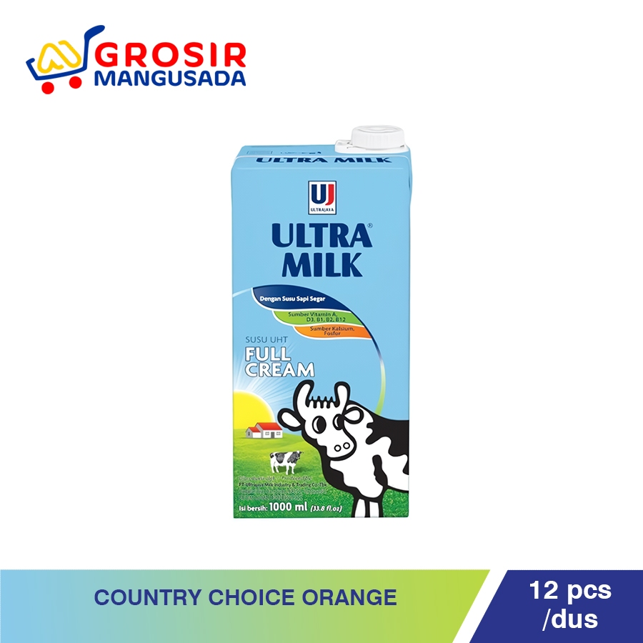 Jual Ultra Milk Susu UHT Full Cream 1 Liter Harga Grosir 6pcs | Shopee ...