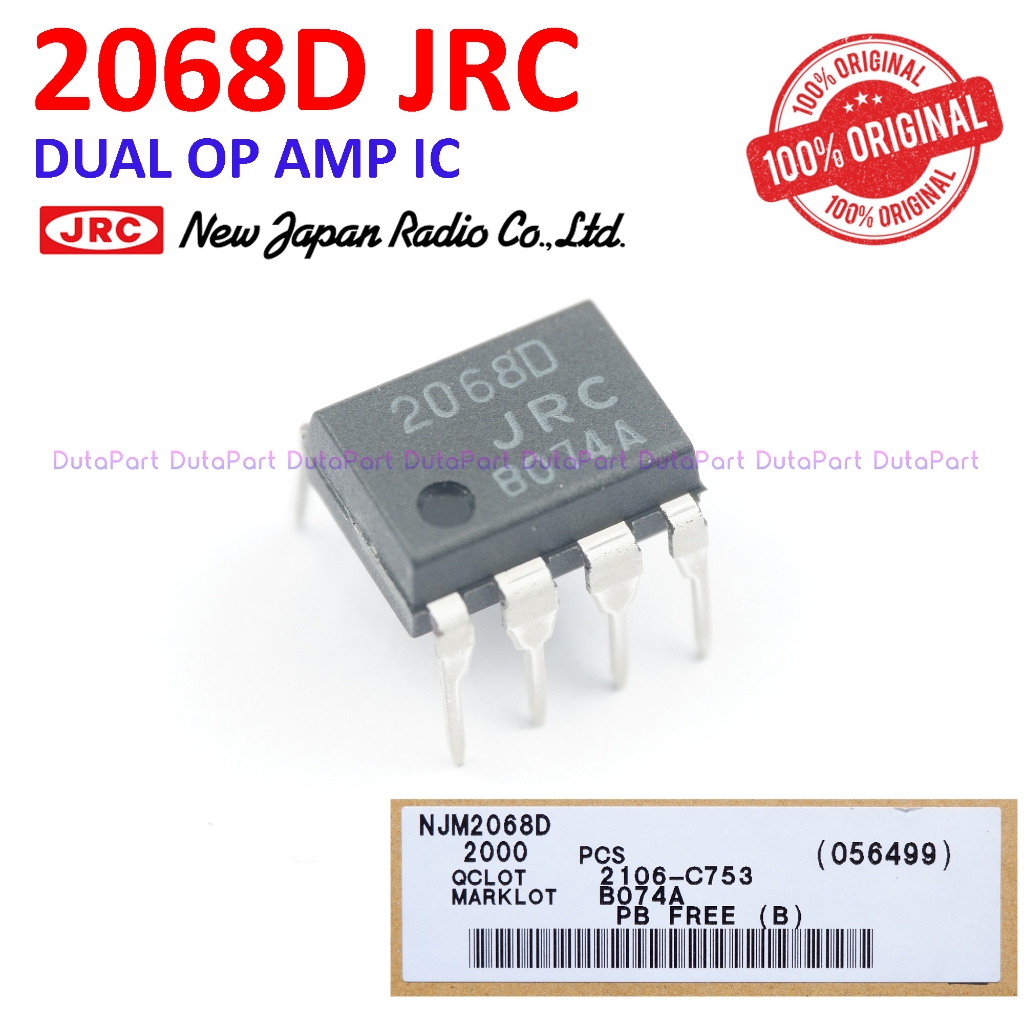 Jual JRC 2068D JRC2068 JRC2068D 2068 ORIGINAL JRC JAPAN Dual OP Amp IC DIP8 | Shopee Indonesia