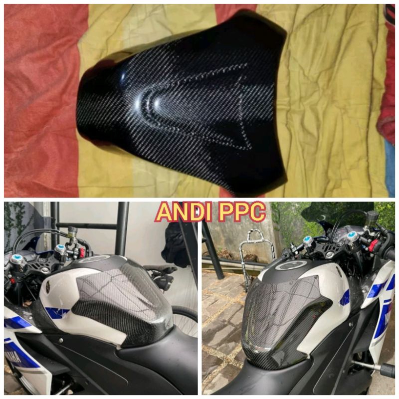 Jual Half tankpad cover tangki Yamaha R25 v1 / MT25 Karbon KEVLAR ...
