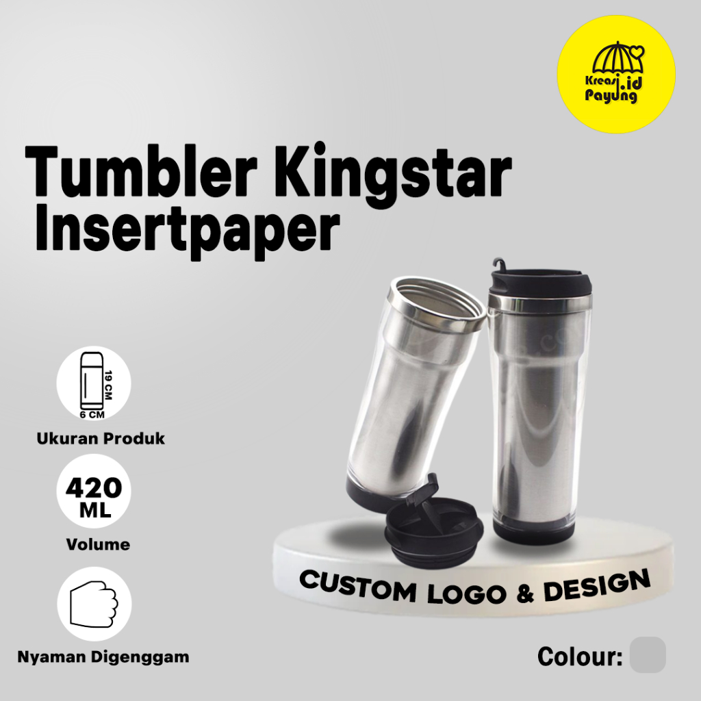 Jual Tumbler Stainless/Kingstar Insert Paper | Shopee Indonesia