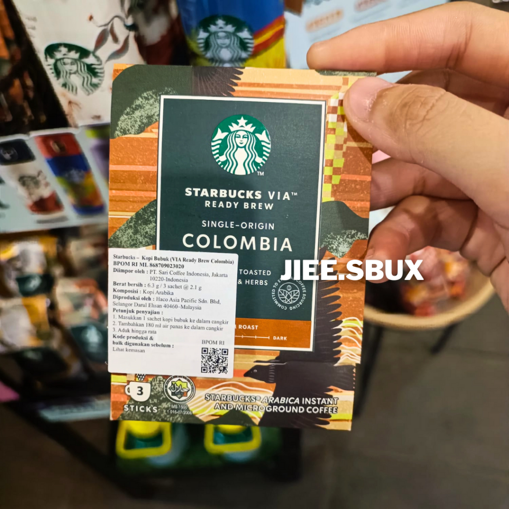 Jual Starbucks VIA Colombia 3 Sticks Instant Coffee | Shopee Indonesia