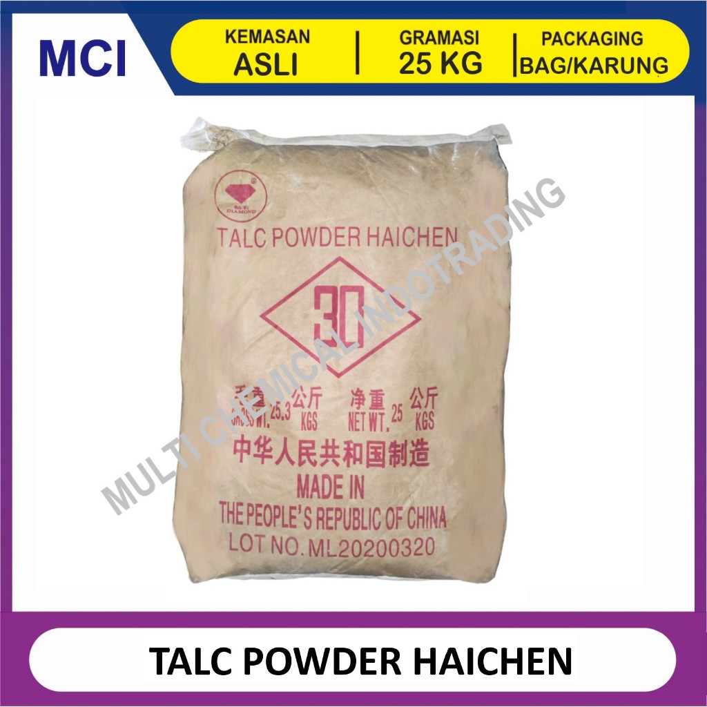 Jual TALC POWDER HAICHEN 30 MESH 800 / TALEK - 1 BAG 25 KG | Shopee Indonesia