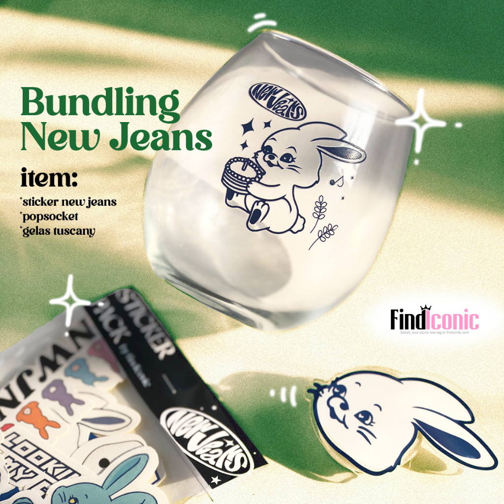 Jual Bandling Gelas Kaca New Jeans - Popsocket New Jeans - Stiker New ...