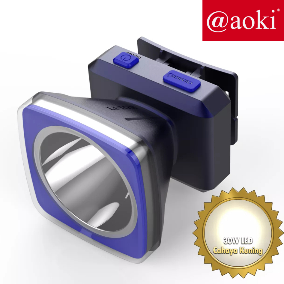 Jual SENTER KEPALA LED 30W AOKI AK-3690K CAHAYA KUNING JARAK JAUH ...