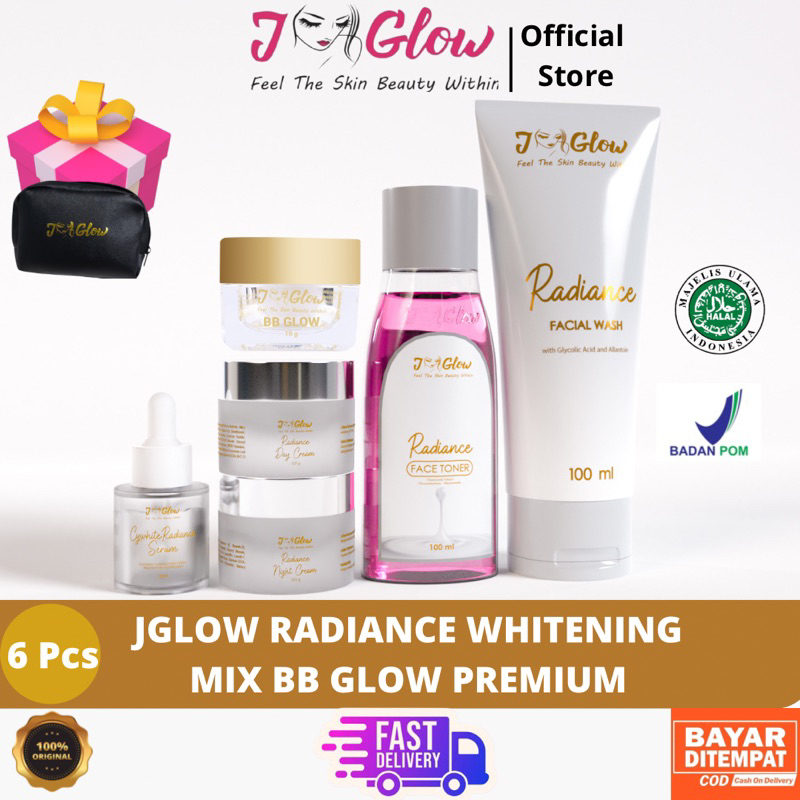 Jual Jglow skincare super whitening Radiance mix daycream spf 50 bb ...