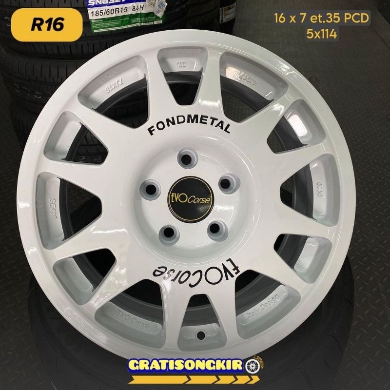 Jual velg mobil ring 16 EVO CORSE RALLY PCD 5X114 velg racing mobil r16 ...