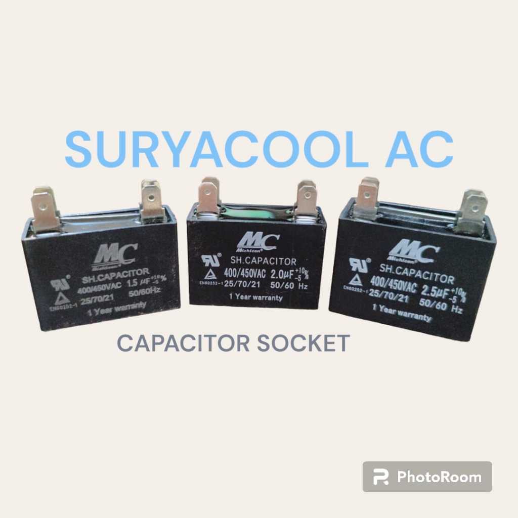 Jual KAPASITOR / CAPACITOR SOCKET MC 1.5uf ; 2uf; 2.5uf | Shopee Indonesia
