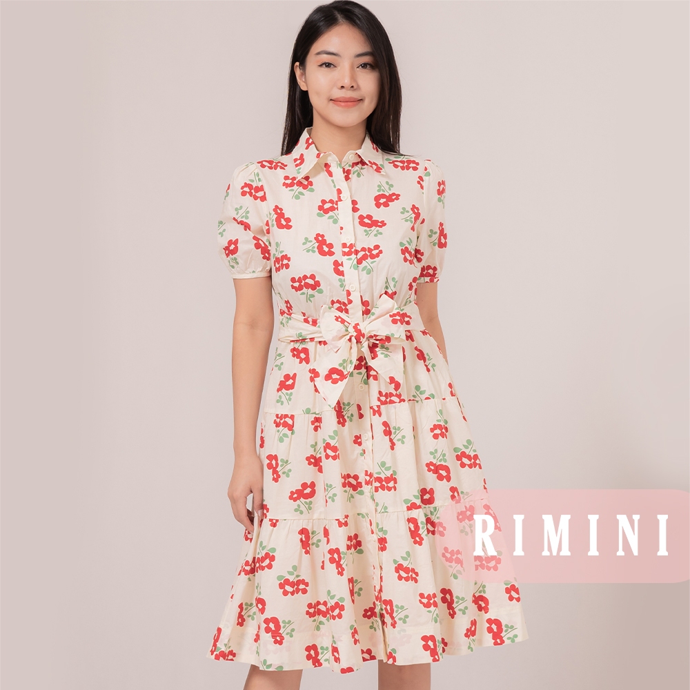 Jual RIMINI- Dress Remaja Cewe Gaun Midi Motif Bunga Summer XS-XL - Moire Dress 85759 | Shopee ...
