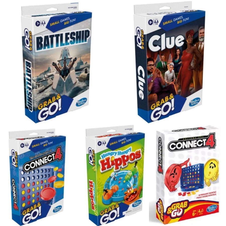 Jual Board Family Games Big Fun Battleship Clue Connect 4 Hippos Grab ...