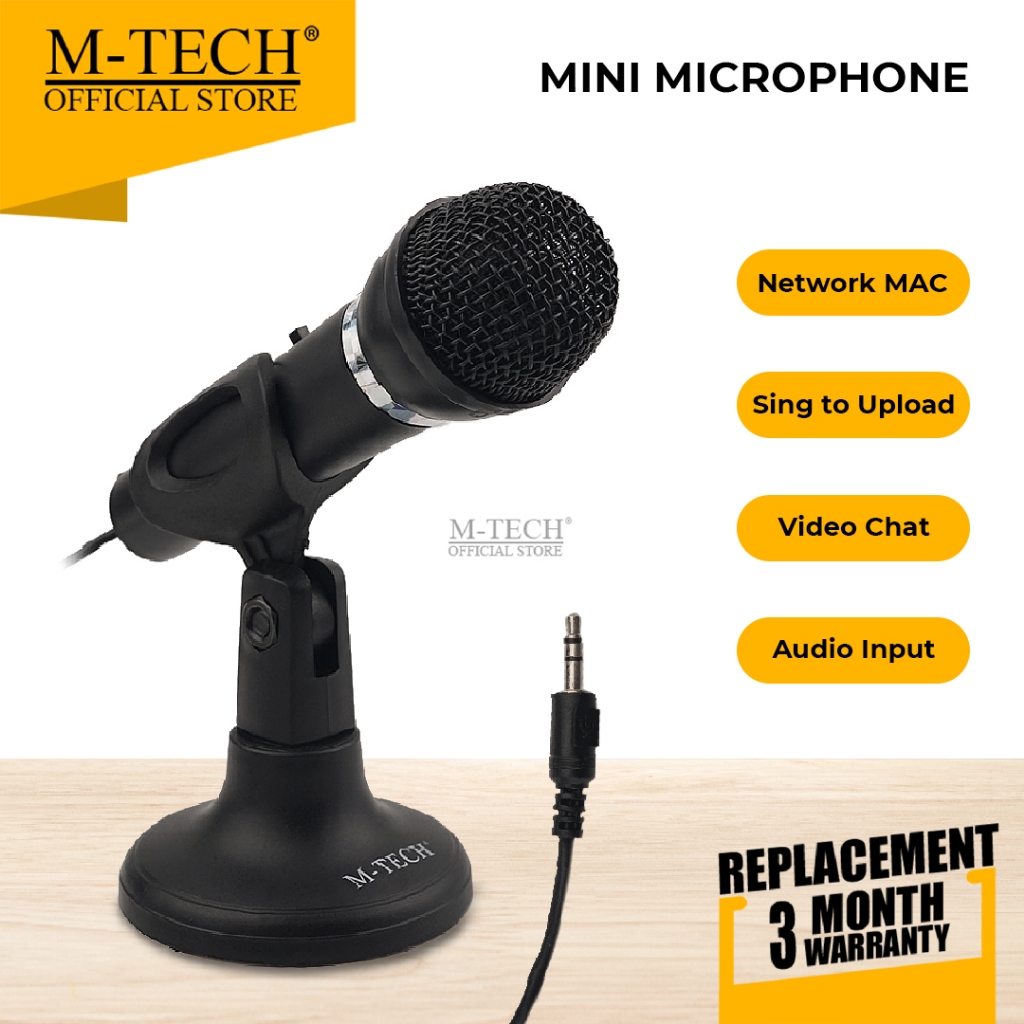 Jual MTECH Mic Microphone Mini YW-30 With Stand Bisa Smartphone M-Tech ...