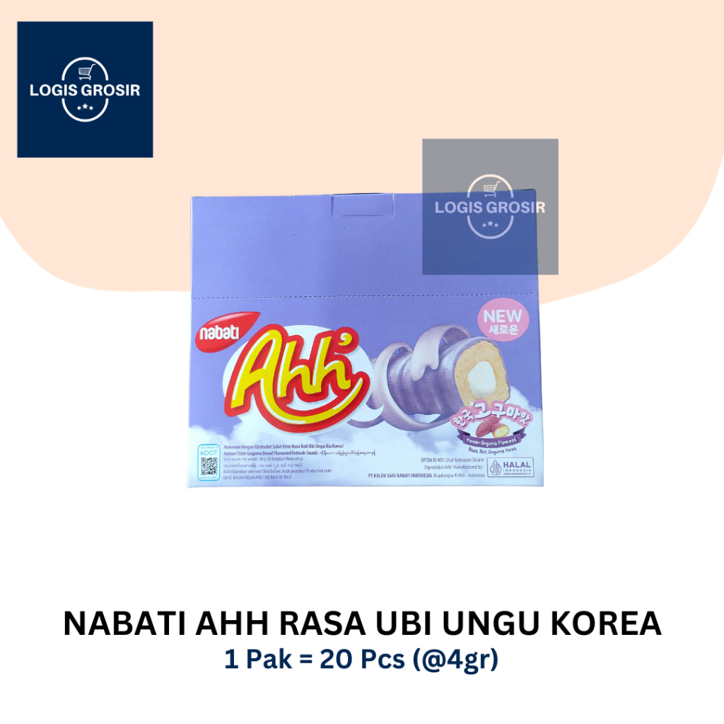 Jual Nabati Ahh Korean Goguma 1 Box 20 Bungkus Pieces Rasa Roti Ubi ...