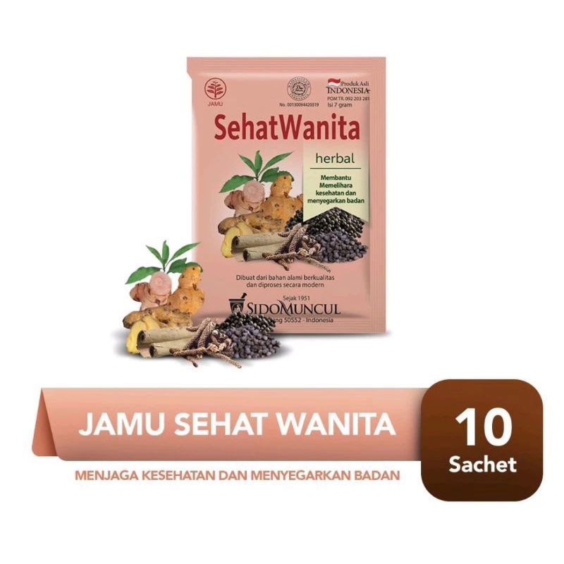 Jual jamu sehat wanita 10s sidomuncul herbal serbuk | Shopee Indonesia