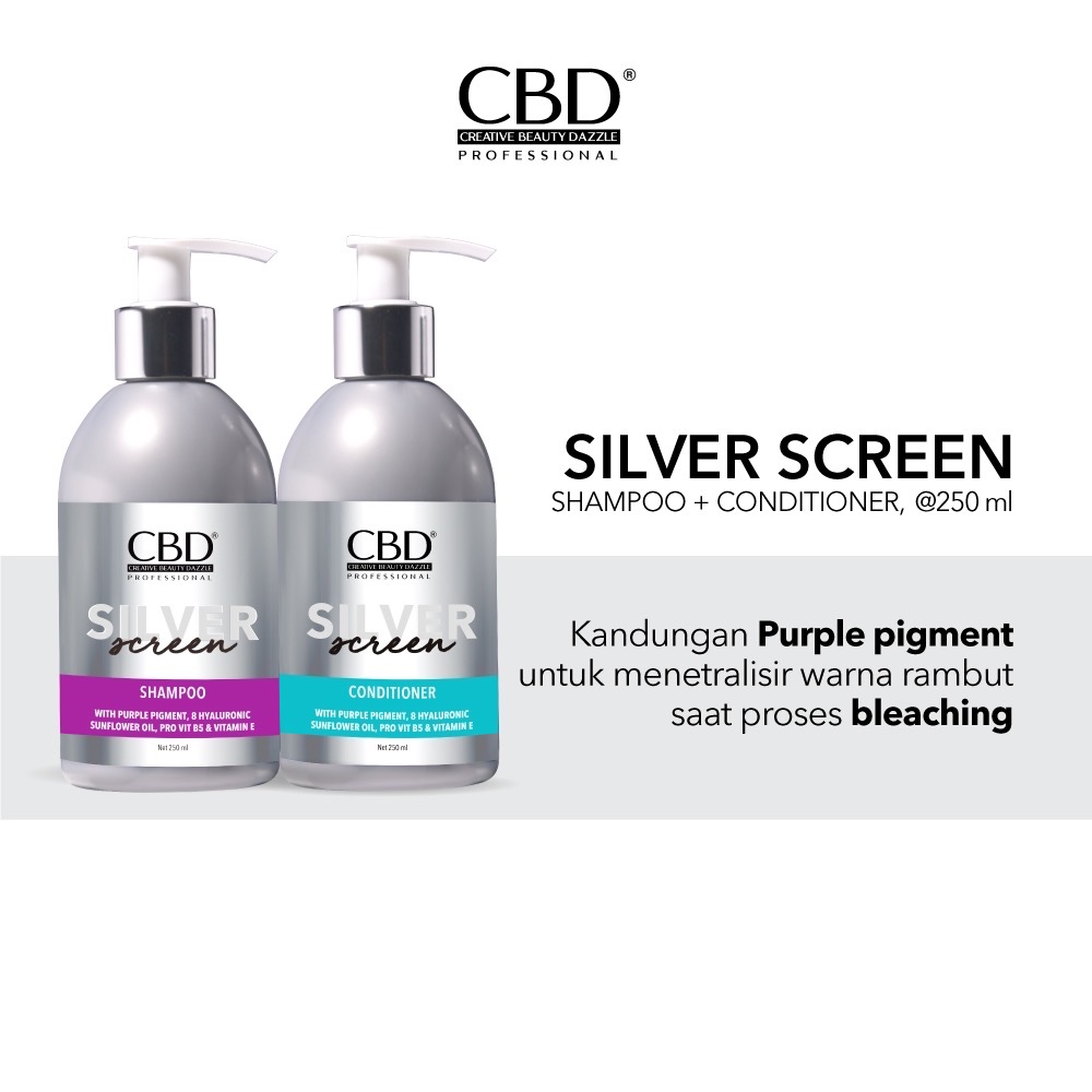 Jual CBD Silver Screen Shampoo + Conditioner 250ml | Shopee Indonesia