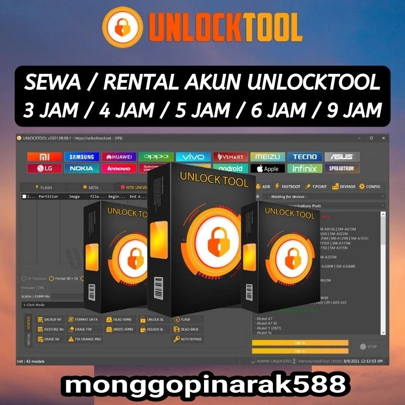 Jual sewa akun unlocktool murah | Shopee Indonesia