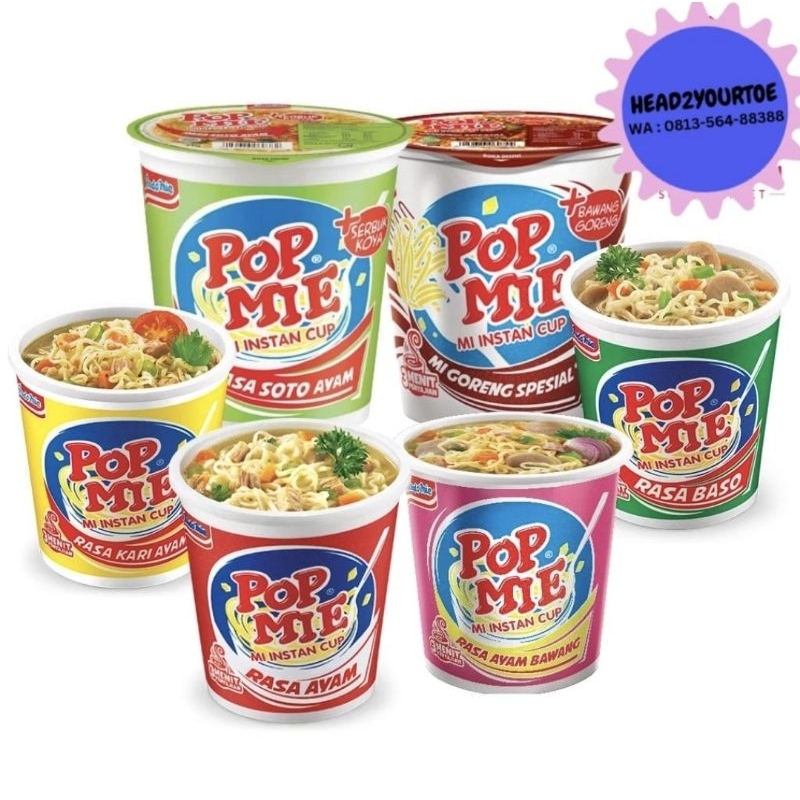 Jual Pop Mie Jumbo Rasa Ayam, Ayam Bawang, Soto Ayam, Kari Ayam, Baso ...
