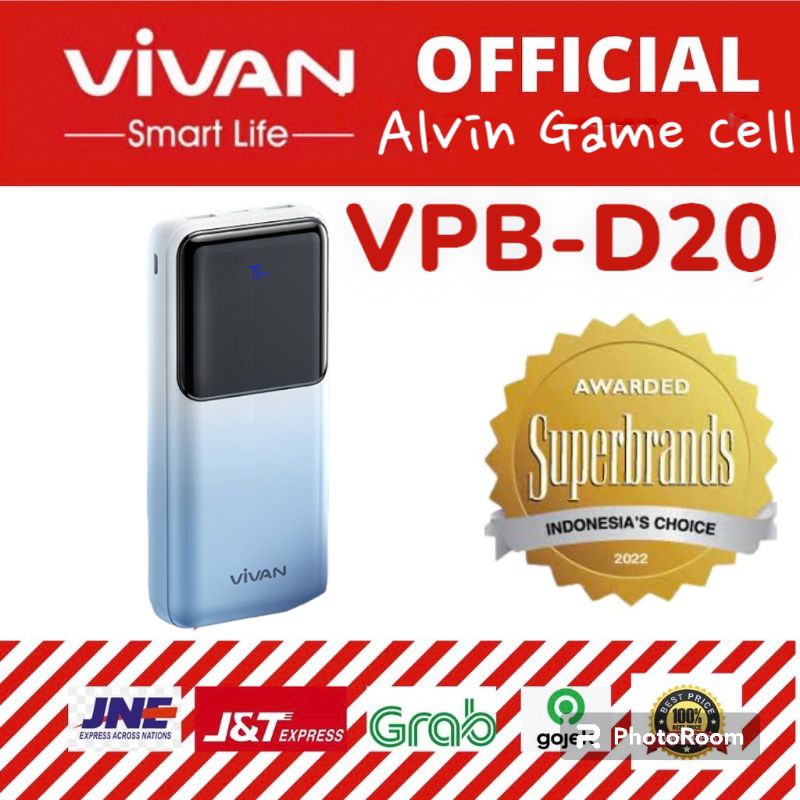 Jual POWER BANK VIVAN VPB-D20 Blue 20.000 mah | Shopee Indonesia
