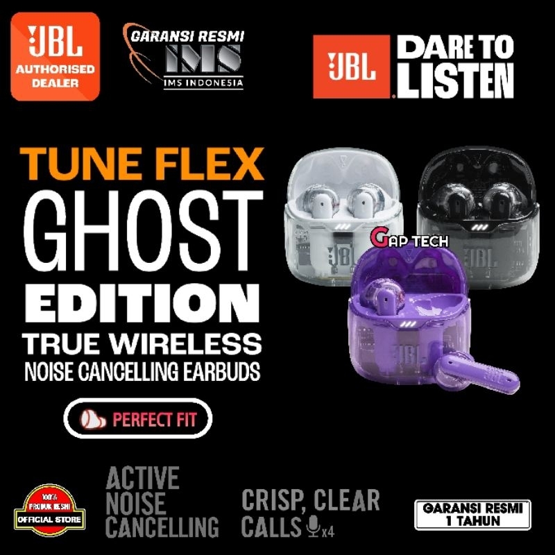 Jual JBL Tune Flex Ghost EditionTrue Wireless Noise Cancelling Earbuds ...