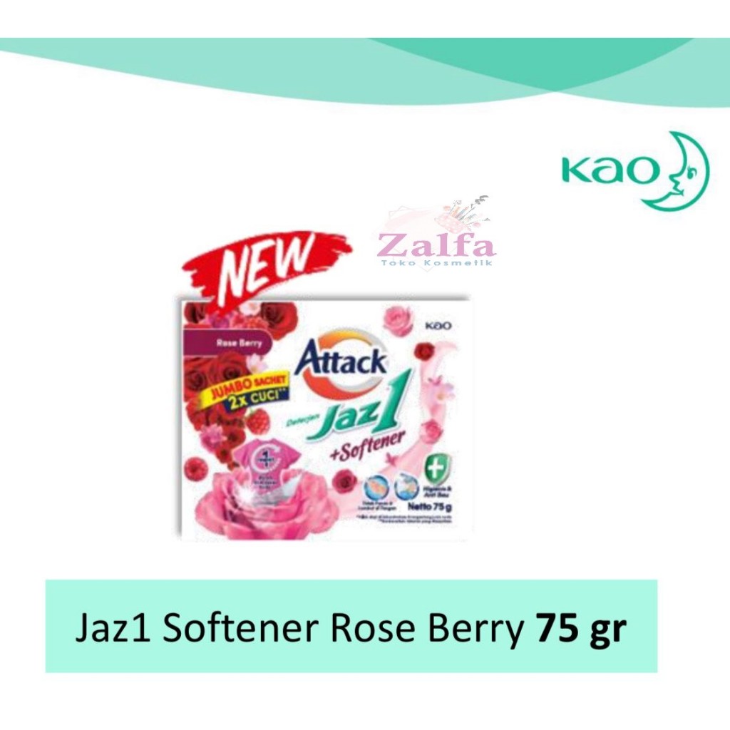 Jual Jaz1 Attack Plus Softener Rose Berry Deterjen Bubuk 6 Sachet@75gr ...