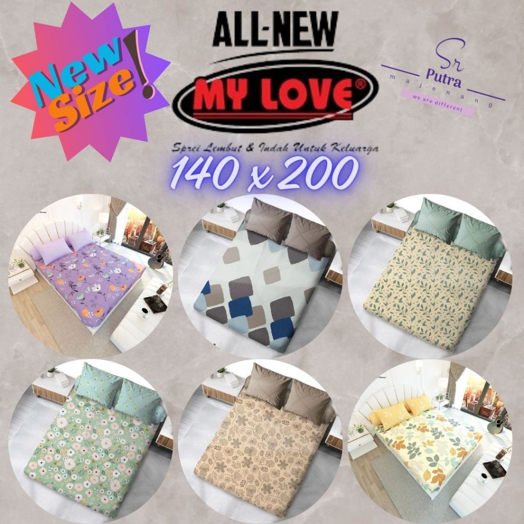 Jual Sprei My Love Ukuran 140 x 200 ( Special Size ) Tinggi 30cm 2 ...