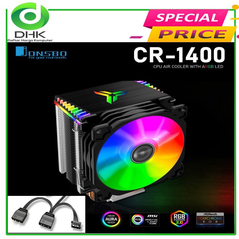 Jual Best seller JONSBO CR-1400 ARGB CPU Fan Cooling / HSF Cooler RGB ...