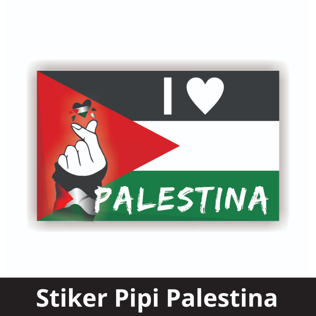 Jual Stiker Pipi Bendera Palestina Bentuk Hati Love sticker aksesoris ...