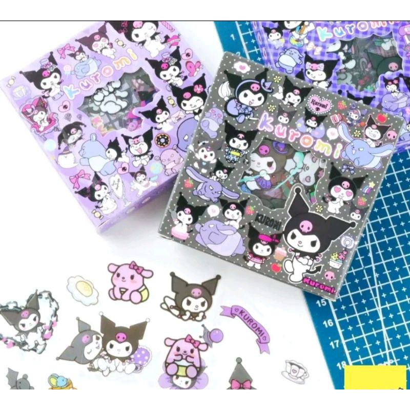 Jual 100pcs Stiker Kuromi box / Sticker kuromi give box / kado ulang ...