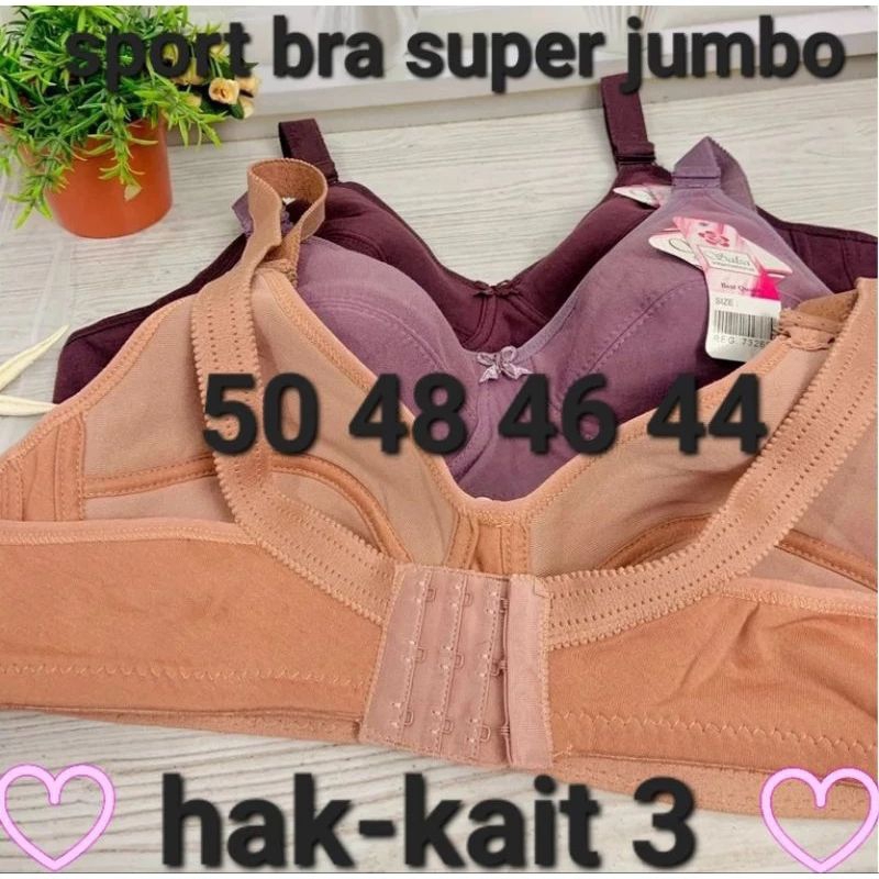 Jual OBRAL SPORT BRA LIST BAN JUMBO DEWASA HAK-KAIT 3 TAMPA KAWAT TAMPA BUSA 50 48 46 44 40 42 ...