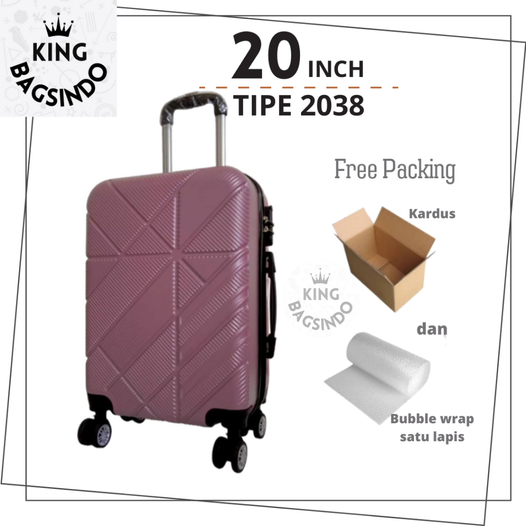 Jual KOPER TRAVEL TIPE 2038 UKURAN 20 INCH KOPER KABIN PESAWAT GRATIS ...