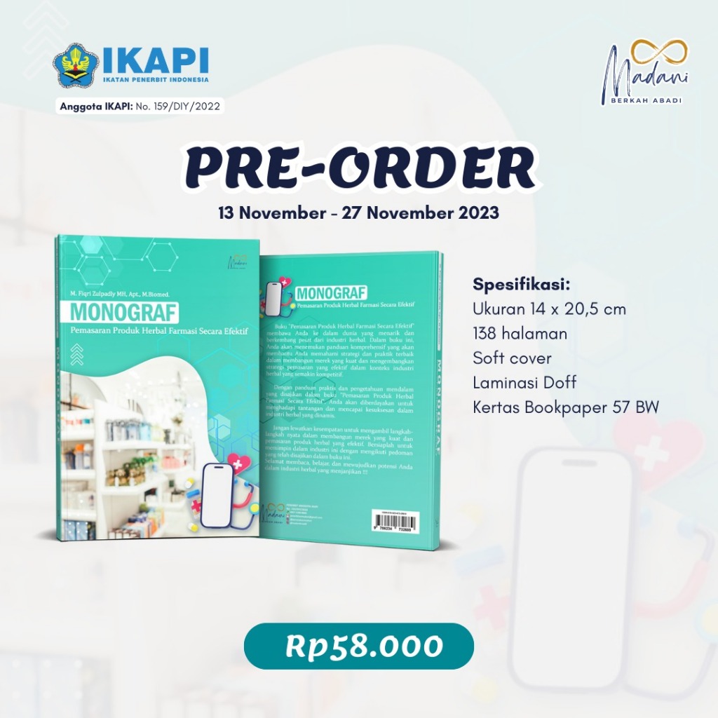 Jual Buku_Monograf: Pemasaran Produk Herbal Farmasi Secara Efektif_Soft ...