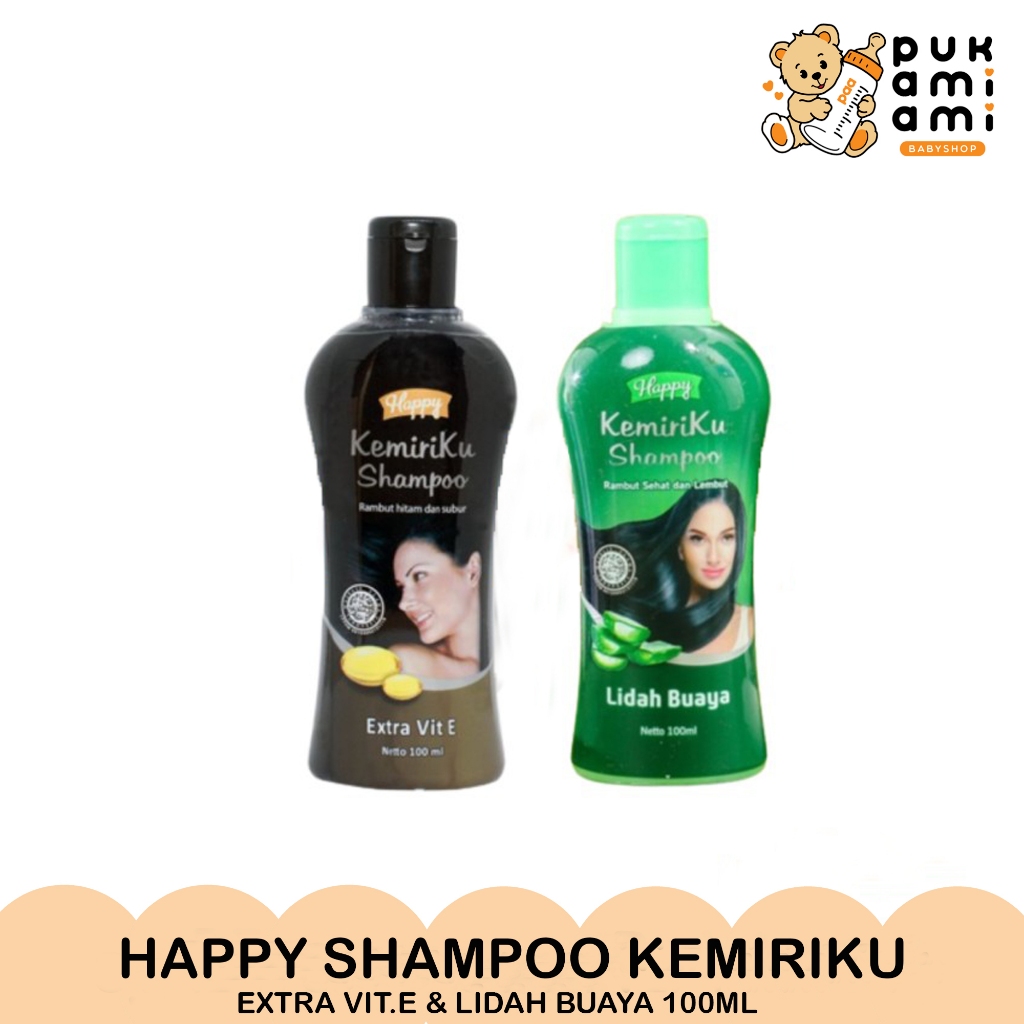 Jual Happy Shampoo Kemiri Extra Vit.E dan Lidah Buaya 100ml | Shopee ...