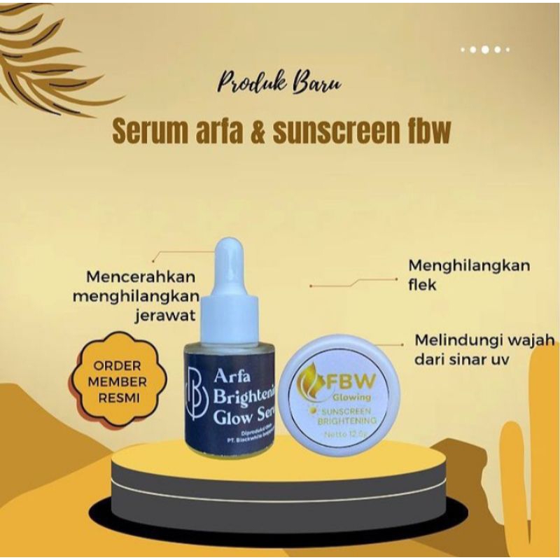 Jual Serum Arfa dan Sunscreen Fbw | Shopee Indonesia