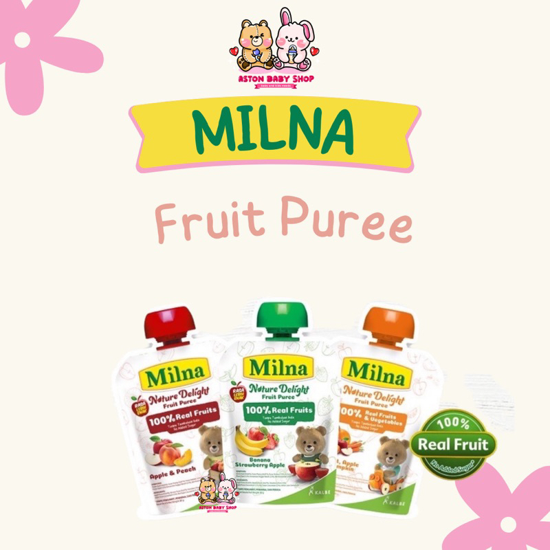 Jual Milna Nature Delight Fruit Puree Jus Puree Buah Anak | Shopee ...