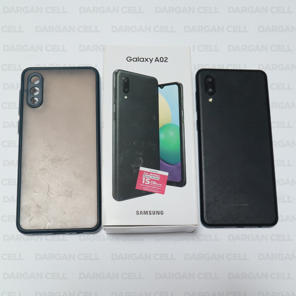 Jual SAMSUNG A02 3/32GB UNIT & BOX SECOND EX RESMI SEIN WARNA BLACK ...