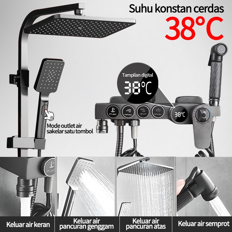 Jual Shower Kamar Mandi 4 Dalam 1 Set Dengan Sprayer Faucet Sprayer ...