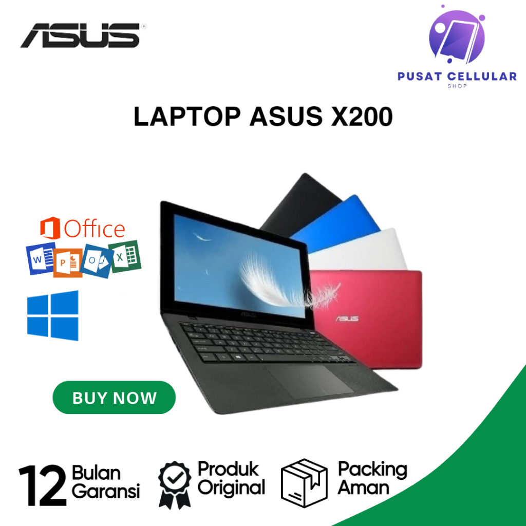 Jual SALE!! LAPTOP/NOTEBOOK ASUS X200 / 2gb/500gb / WIN10 [FREE MOUSE ...