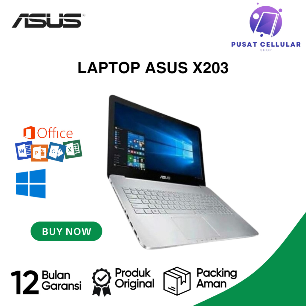 Jual SALE !! LAPTOP / NOTEBOOK ASUS E203 / RAM 2GB - 500GB / 12" Inch | Shopee Indonesia