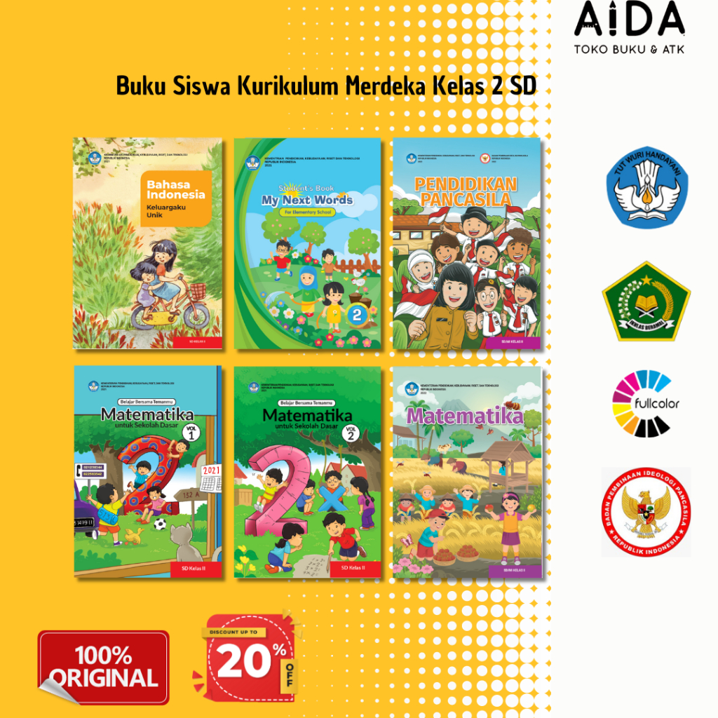 Jual Buku Kurikulum Merdeka kelas 2 SD Buku pelajaran SD Kelas 2 SD ...