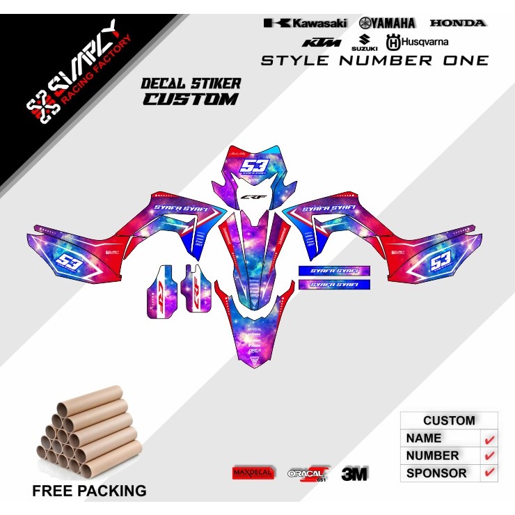 Jual STIKER DECAL SEGALA JENIS MOTOR BISA CUSTOM NAMA NOMOR DLL ...