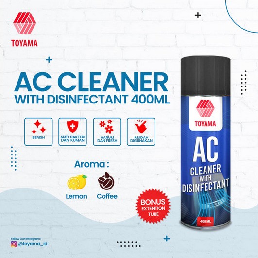 Jual AC Cleaner Toyama 400ml Pembersih Ac Mobil dan Ac Rumah - AC ...