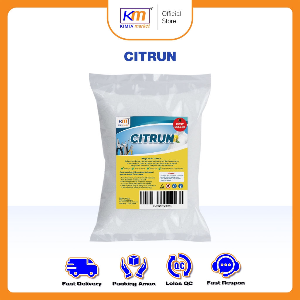 Jual Citrun Food Grade / Citric acid / Penjernih Air 500gr / Serbuk ...
