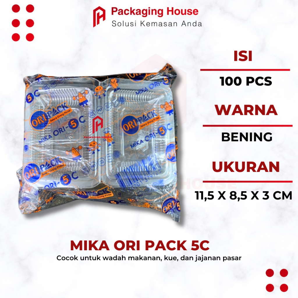 Jual [ 100 Pcs ] Mika Oripack 5C | Mika Kue Kecil Bening | Plastik Mika ...