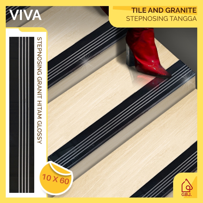 Jual STEPNOSING TANGGA 10 X 60 GRANIT HITAM MOTIF GARIS / LIS TANGGA ...