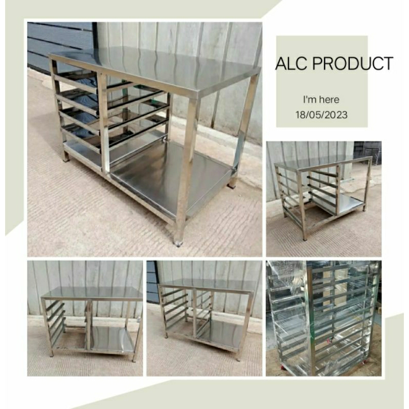Jual meja stainless/meja dapur/meja kerja baking | Shopee Indonesia