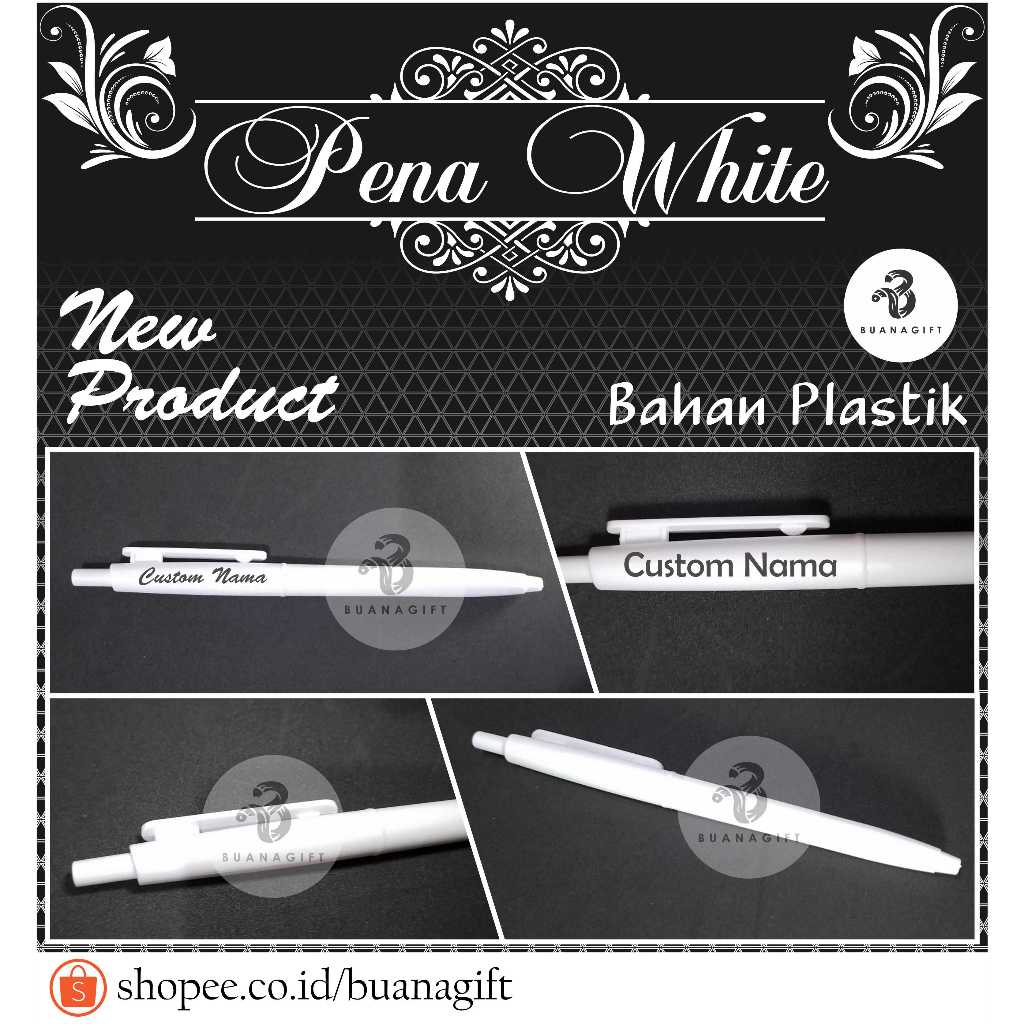 Jual Pena Pulpen Hotel Putih Polos Plastik Cetak Nama free grafir ...