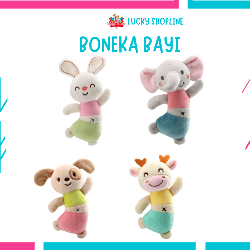 Jual [BIG SALE] Mainan boneka tangan genggam bayi bunyi kerincing ...