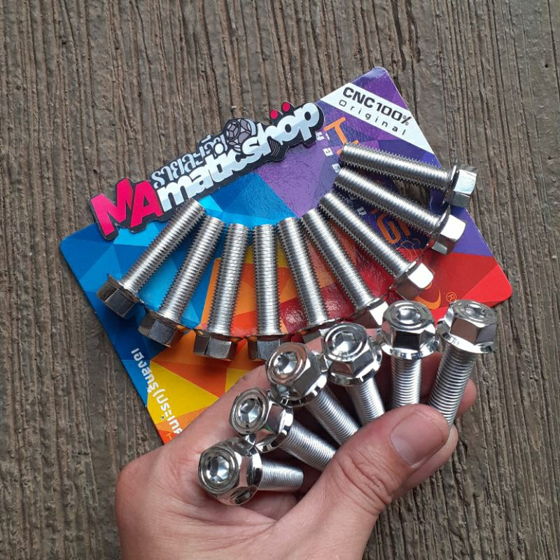 Jual Baut 14 probolt M10 drat 14 stainless 2kunci original heng thailand | Shopee Indonesia